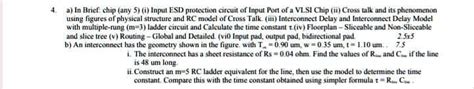 Solved Using Figures Of Physical Structure And Rc Model Of Cross Talk