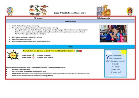 Grade R Weekly Focus 4 And 5 Term 4 2023 Grade R Weekly Focus Week 4 And 5 Dinosaurs Wild