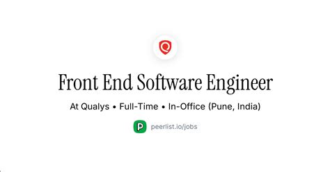 Front End Software Engineer At Qualys