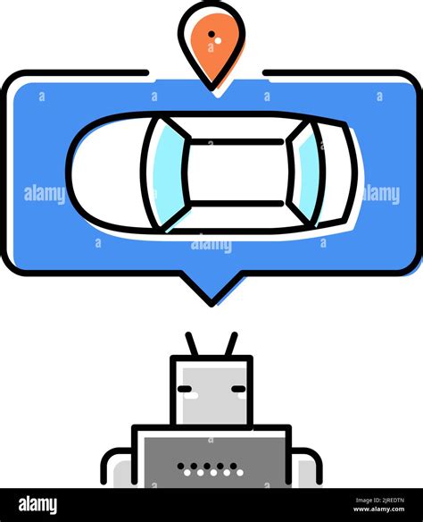 Robot Navigation Color Icon Vector Illustration Stock Vector Image And Art Alamy