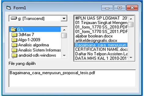 VB Share DriveListBox FileListBox DirListBox Apa Aja Boleh