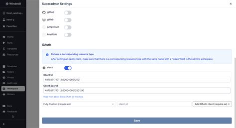 Setup Oauth And Sso Windmill