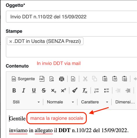 Non Funziona La Variabile Ragionesociale Nel Template Email Ddt · Issue 1086 · Devcode It