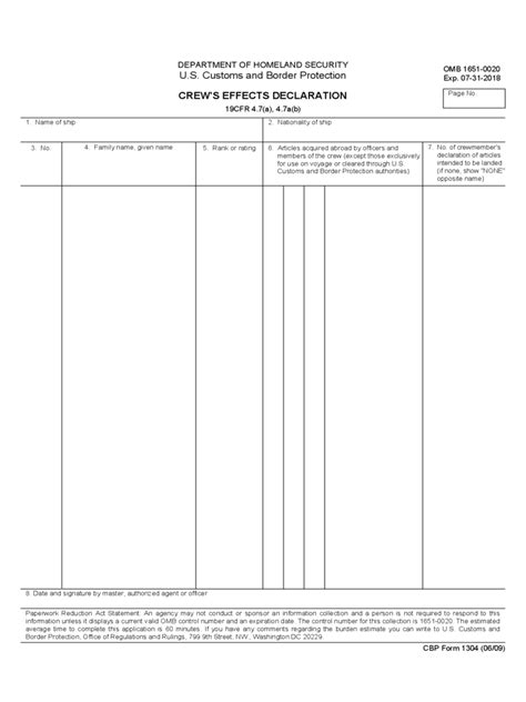 Cbp Trade Form 64 Free Templates In Pdf Word Excel Download
