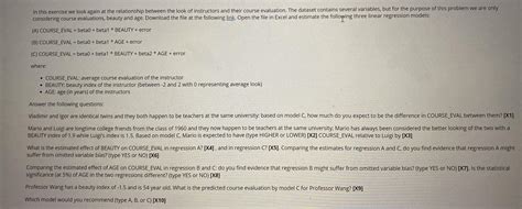 In This Exercise We Look Again At The Relationship Chegg Com