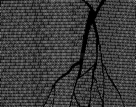 Stream Of Binary Code On Screen Abstract Vector Stock Vector Illustration Of Coding Number