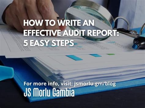 How To Write An Effective Audit Report Easy Steps Accounting Firm Banjul The Gambia