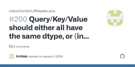 query key value should either all have the same dtype or in the quantized case key value