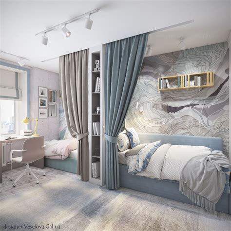 детская Квартирные идеи Общие спальни Девчачьи комнаты