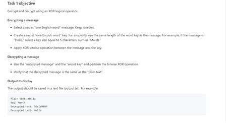Solved Task 1 Objective Encrypt And Decrypt Using An Xor