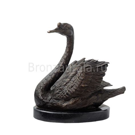 Бронзовые фигурки животных Лебедь