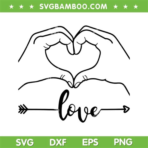 Hand Love Heart Svg Png