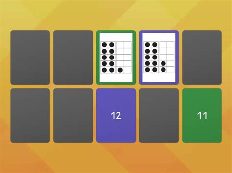 11 15 Teen Numbers Ten Frame Matching Matching Pairs