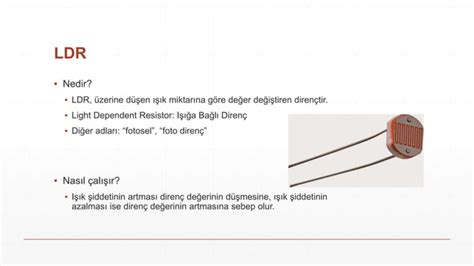 Arduino ile LDR Uygulaması PPT