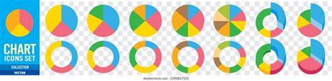 Charts Diagrams Circles Infographic Set Collection Stock Vector