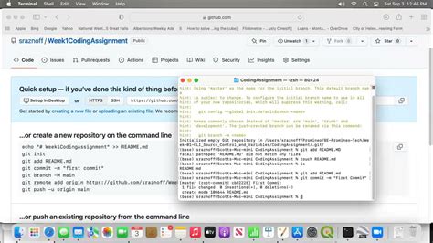 Creating A Repo And Pushing It To Github On A Mac Youtube