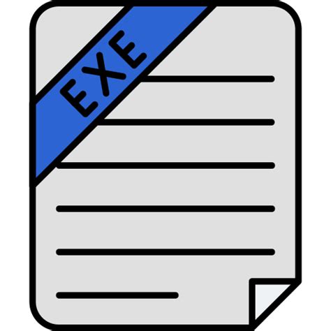 Exe File Generic Color Lineal Color Icon