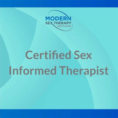 Sex Therapy Certification Modern Sex Therapy Institutes