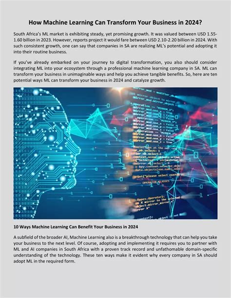 Ppt How Machine Learning Can Transform Your Business In 2024 Powerpoint Presentation Id