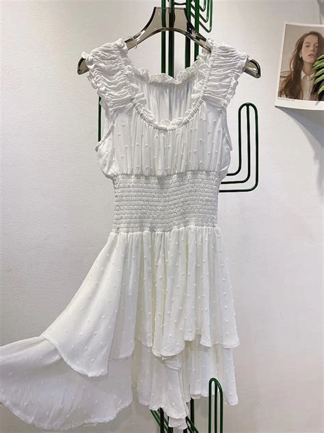 여성용 민소매 원워드 숄더 로터스 리프 레이스 더블 헴 점프 수트 드레스 0215 2023 신상 패션 Aliexpress