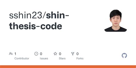 Github Sshin23shin Thesis Code