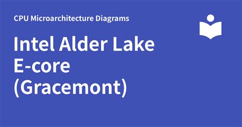 Intel Alder Lake E Core Gracemont Cpu Microarchitecture Diagrams