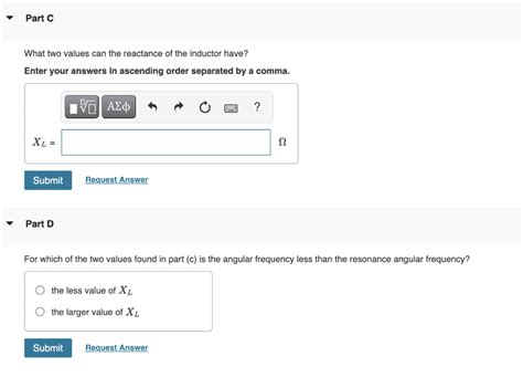 Solved V Part A In An L R C Series Circuit The Source Has A