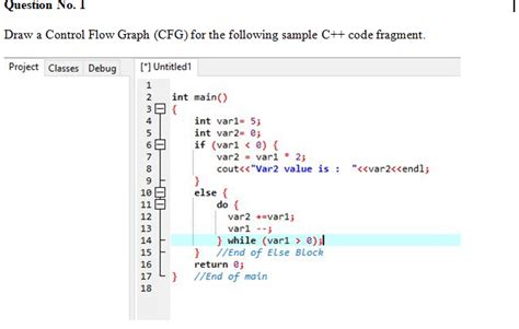 Question No 1draw A Control Flow Graph Cfg ﻿for