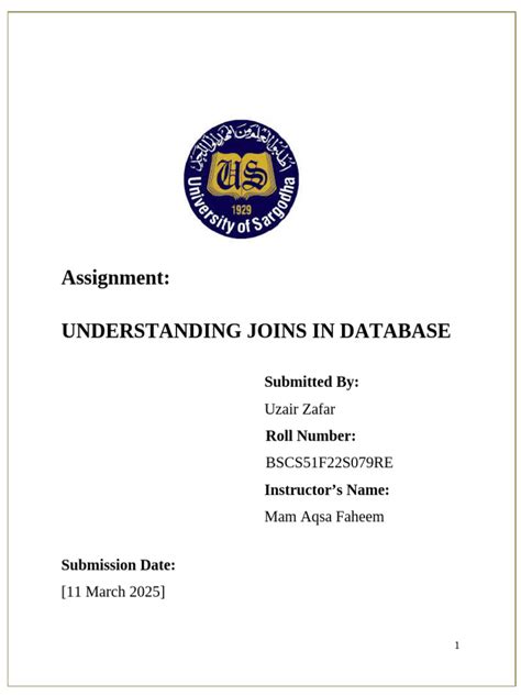 Understanding Joins In Database Management Systems Pdf Databases Table Database