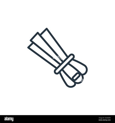 Chives Outline Vector Icon Thin Line Black Chives Icon Flat Vector