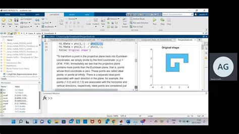 Geometric Transformations In Matlab Using Homogeneous Coordinates