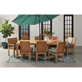 Members Mark 9 Piece Teak Dining Set Sams Club