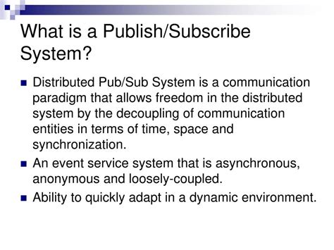 Ppt Distributed Publishsubscribe Network Powerpoint Presentation