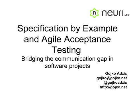 Specification By Example And Agile Acceptance Testing Ppt Web