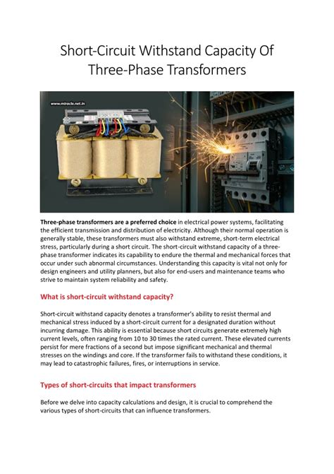 Ppt Short Circuit Withstand Capacity Of Three Phase Transformers Powerpoint Presentation Id