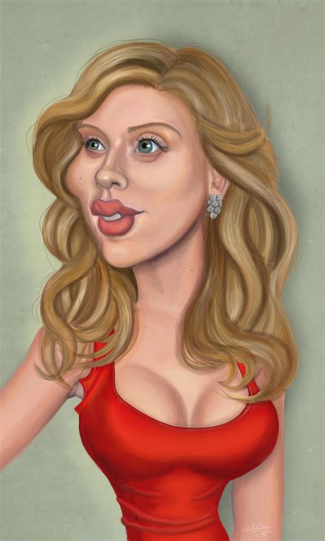 Scarlett Johansson Caricature By Lyledoucetteart On Deviantart