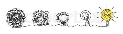 Process Of Complex Problem To Simple Solution Idea Concept Chaos