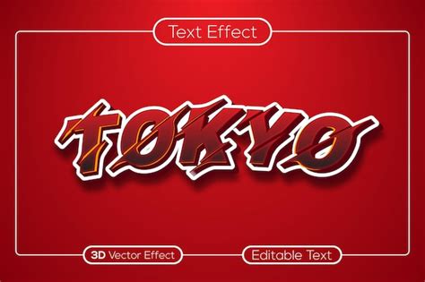 Moderner 3d Text Effekt Vektor Premium Vektor