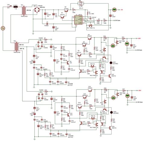 5v Dual 0 20v Power Supply Circuit With Lm723