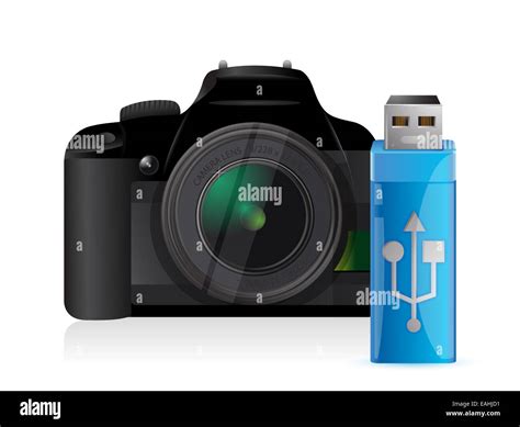 Camera And Usb Stick Stock Photo Alamy