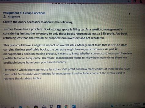 Solved Assignment 4 Group Functions B Assignment Create The