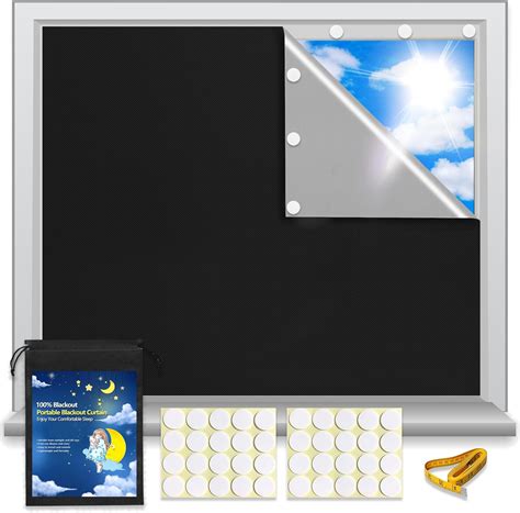 Temporary Blackout Shades 79 X 59removable Blackout Window Cover Travel Portable