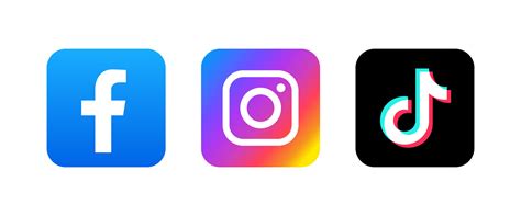 Facebook Instagram Y Tik Tok Logo Ilustración 35057909 Vector En Vecteezy