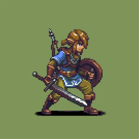 Pixeloutput Link Breath Of The Wild Byt Free Pixel Art Games