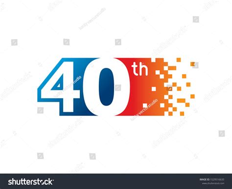 Number 40 Logo Symbol Template Design Stock Vector Royalty Free 1529516633 Shutterstock