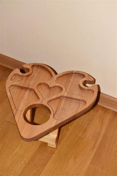 Винний столик серцем круглий овальний — ціна 420 грн у каталозі Столи Купити товари для дому та