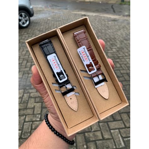 Jual Strap Tali Jam Tangan Kulit Import Motif Tipis Buckle Hitam Kab Bogor Madshop