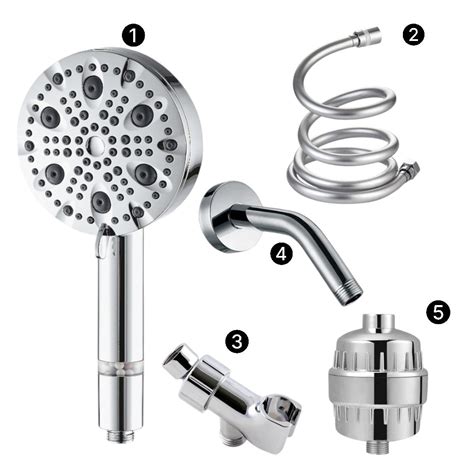 Luxe 9 Mode Showerhead Complete Shower Kit Mineral Stream