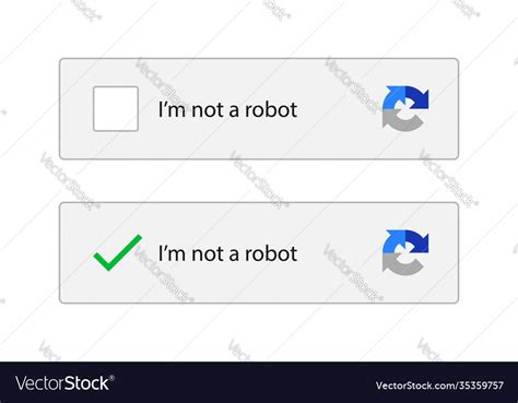 Captcha I Am Not A Robot Computer Code Royalty Free Vector