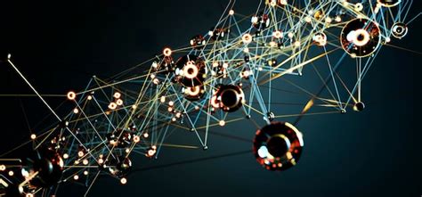 Premium Photo Dynamic Blue Geometric Network